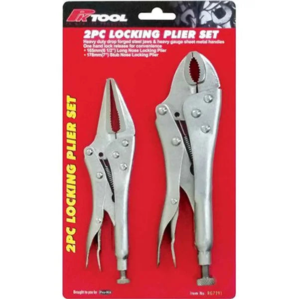 2 Pieces Locking Plier Set Long Nose & Stub Nose - PKTool – Universal ...