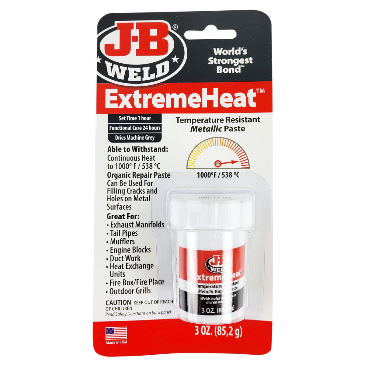 Extreme Heat High Temperature Resistant Metallic Paste 85g - J-B Weld
