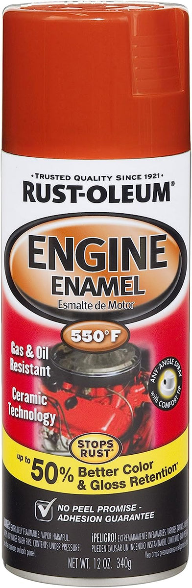 Chevy Red Orange Ceramic Engine Enamel Spray Paint 340g - Rust-Oleum ...