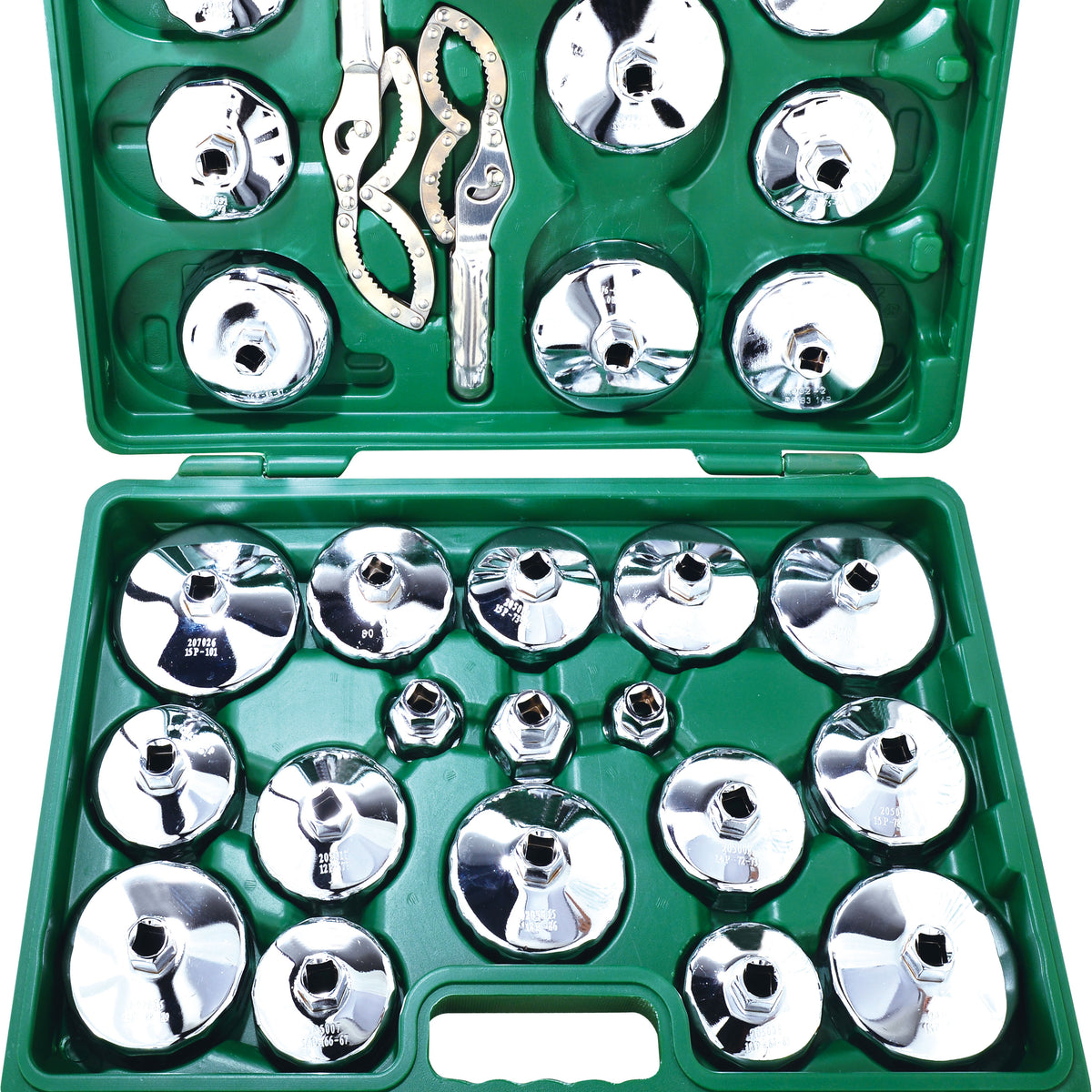 Oil Filter Removal Kit 27pc Cup Style Kit with Two Gripper Oil Wrenche ...