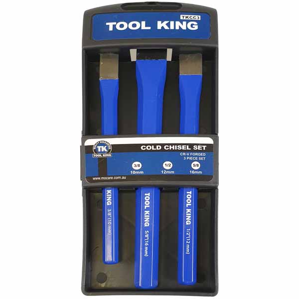 Cold Chisel 3 Piece Set. 10, 12, 16mm - Tool King – Universal Auto Spares