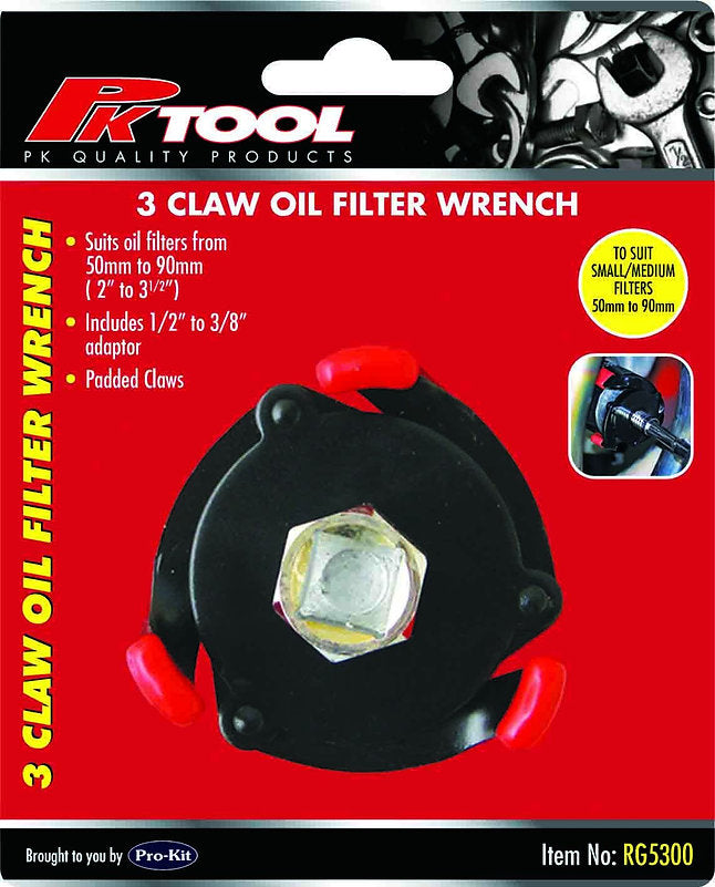 Oil Filter Wrench With 3 Claw 55-95mm - PKTool – Universal Auto Spares