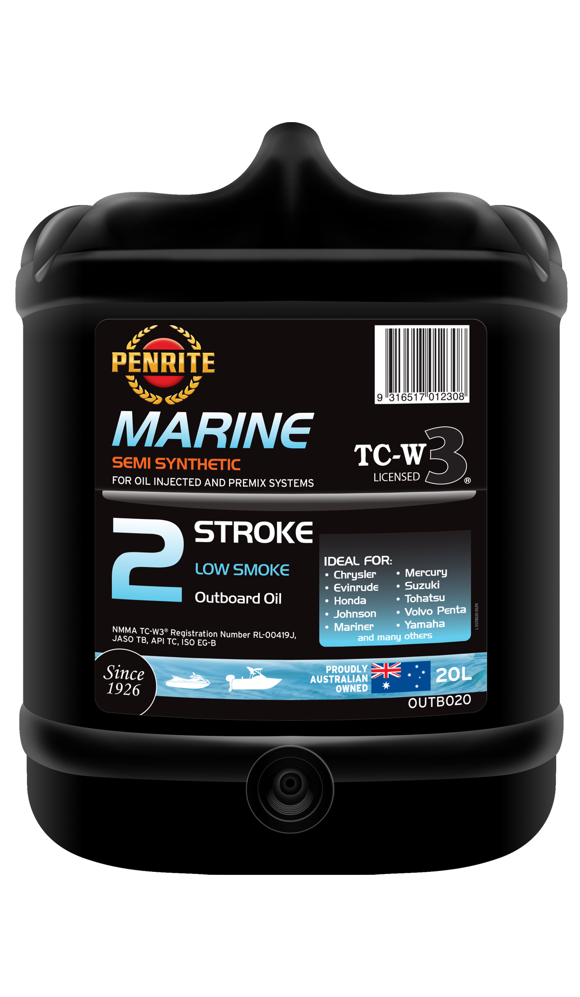 Marine Outboard 2 Stroke Oil Semi Syn Penrite